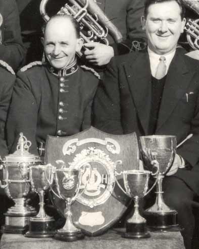 Members of Yorkley Onward band in the Forest of Dean