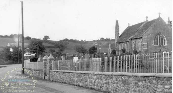 An old photo of St James Parish Church, Bream from the East